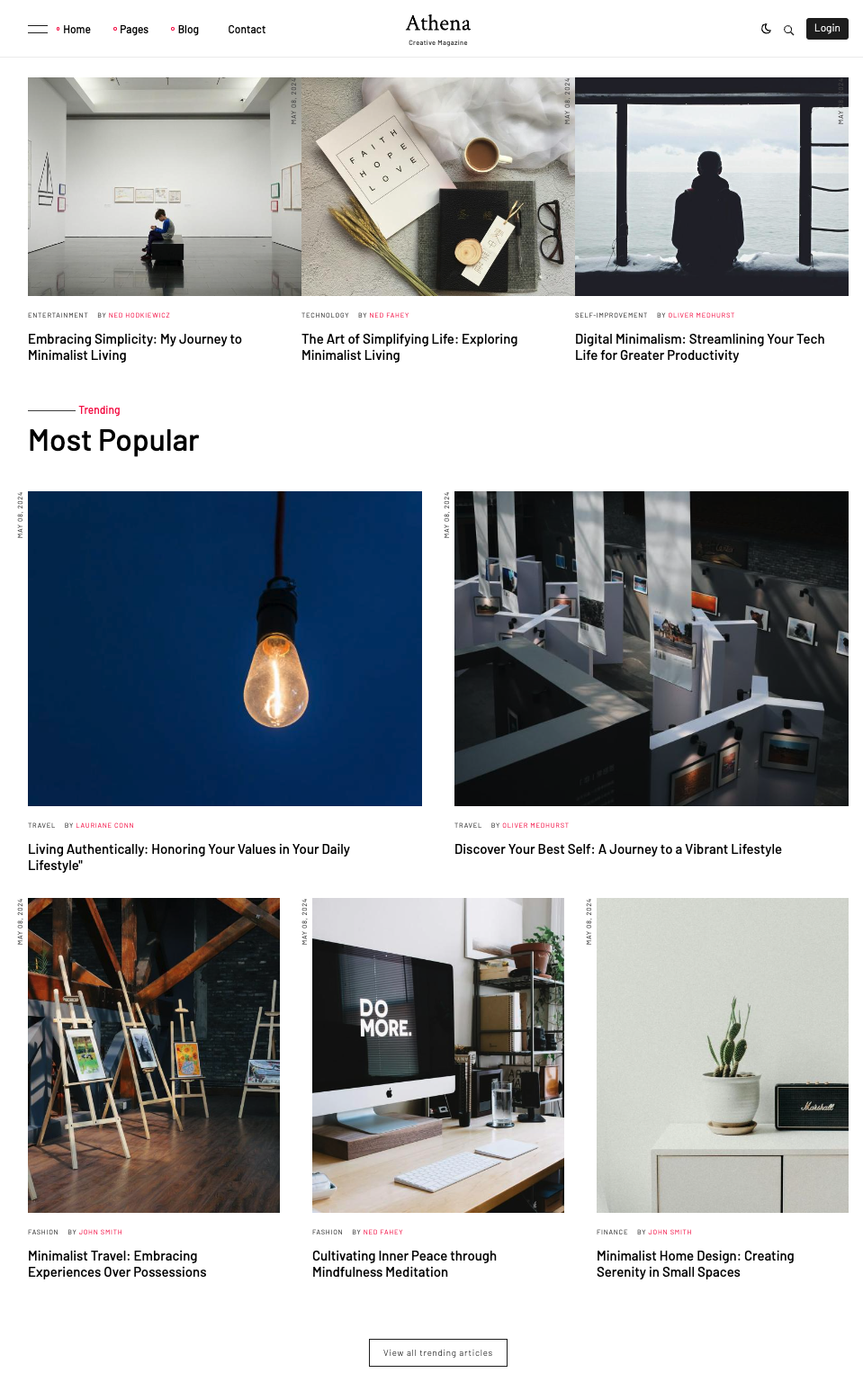 Athena - Laravel Minimal Blog & Magazine